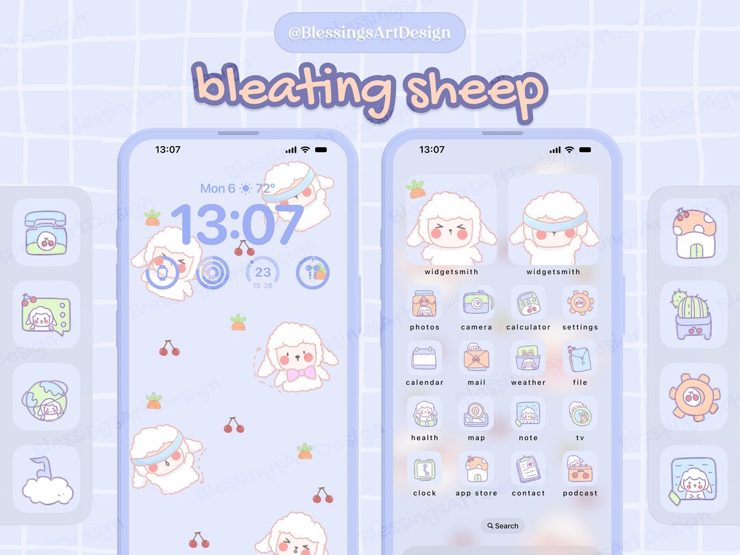 Bleating Sheep | Ios Icons Pack Bundle, iPhone Theme, App Covers, Icons ...