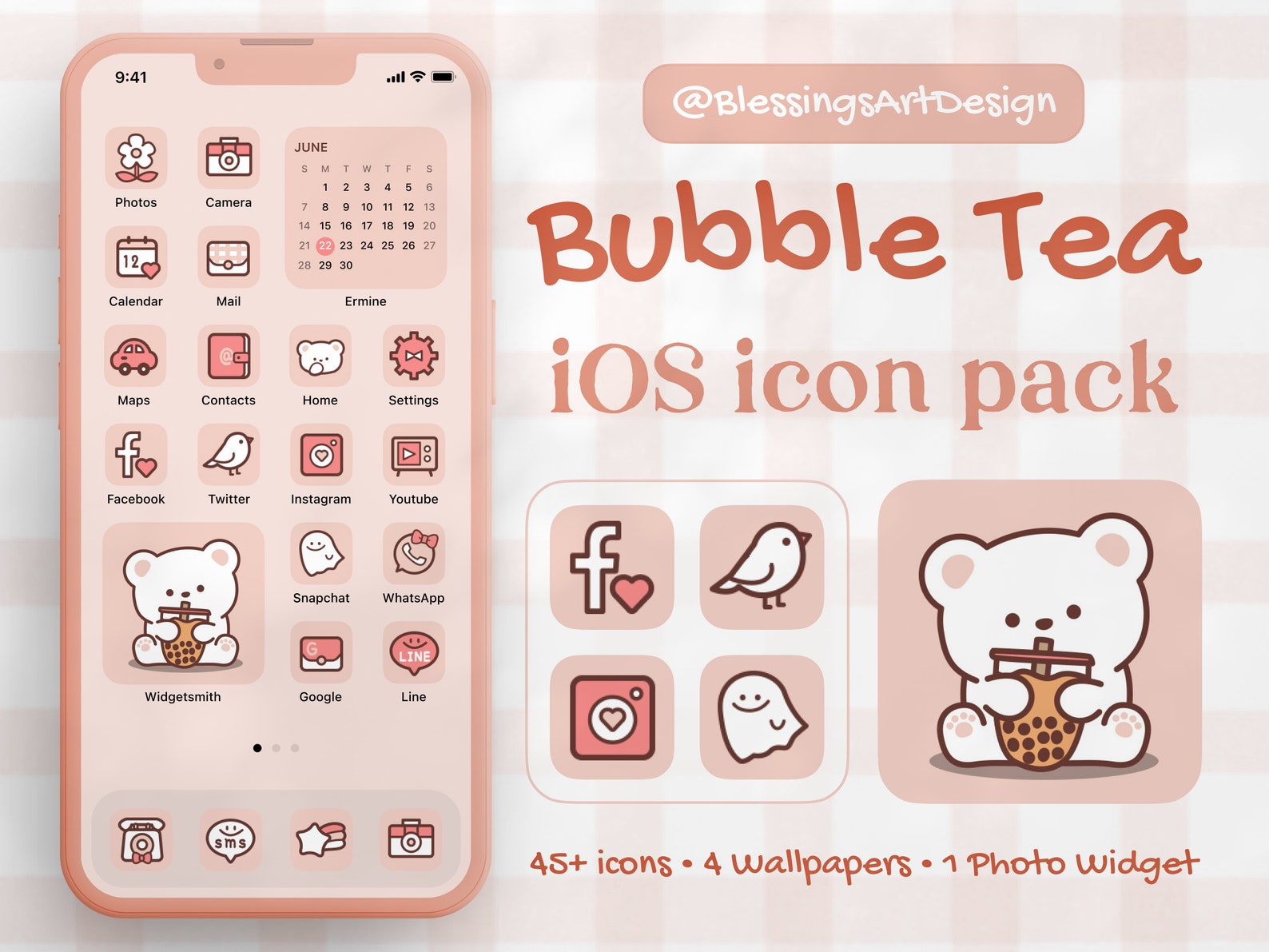 Bubble Tea | Ios Icons Pack, iPhone Brown, App, Icons, Home Screen ...