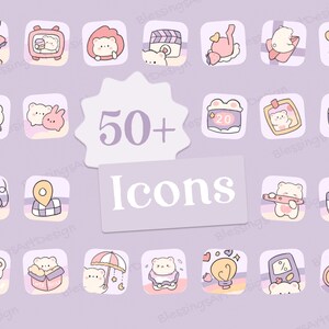Soft Taro Bear | Ios Icons Pack, iPhone Theme, App Cover, Icons Skin ...