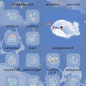 Doodle Clouds | Ios Icons Pack, iPhone Theme, App Cover, Icons Skin ...