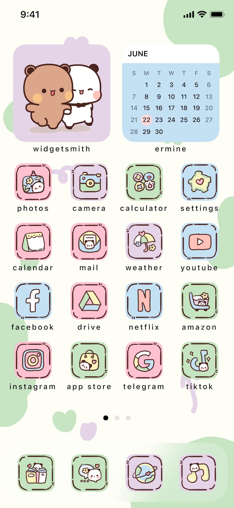 Valentine Cute Couple Bear Ios Icons Pack Iphone Theme App - Etsy