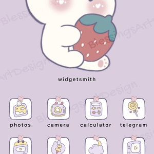 Milk Tea Rabbit | Ios Icons Pack, iPhone Theme, App Cover, Icons Skin ...