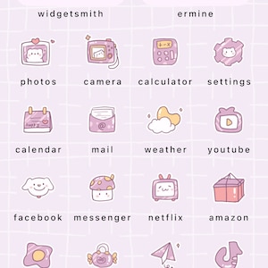 60+ Cute Purple | Ios Icons Pack, iPhone Theme, App Icons, Home Screen ...