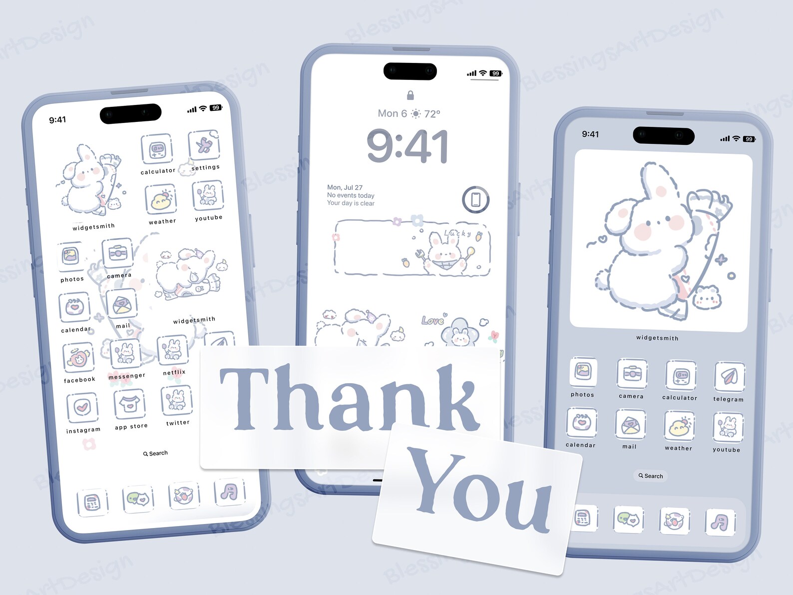 Toffee Bunny | Ios Icons Pack, iPhone Theme, App Cover, Icons Skin ...