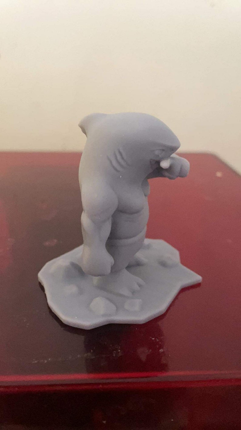 King Shark Figurine Fake Moustache Unpainted - Etsy