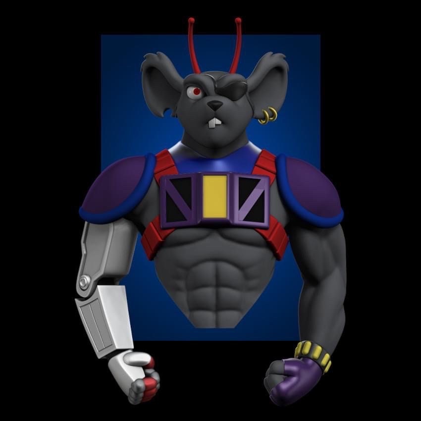 Biker Mice From Mars TRIO 6 Resin Bust UNPAINTED 3D Printed - Etsy