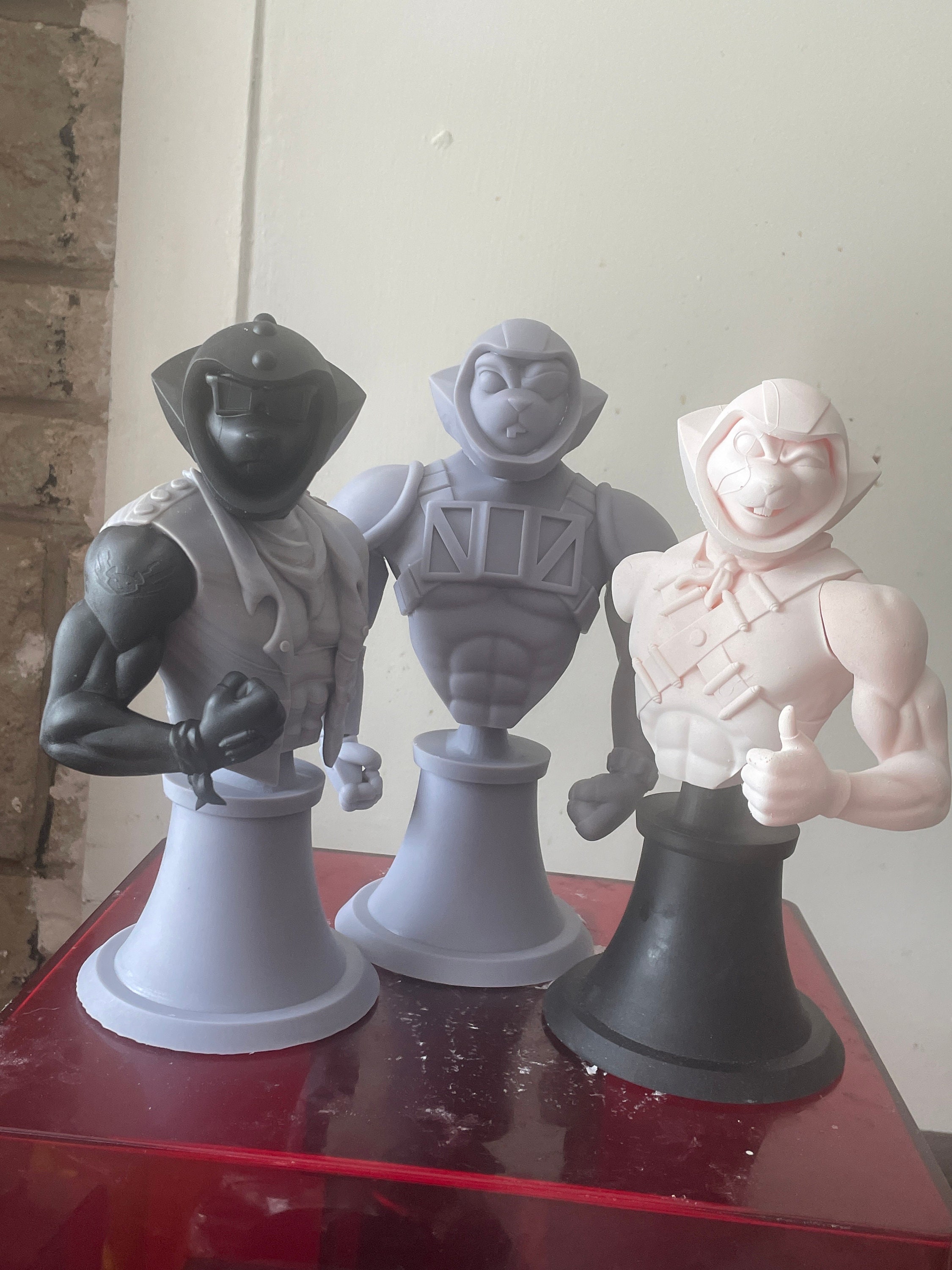 Biker Mice From Mars TRIO 6 Resin Bust UNPAINTED 3D Printed - Etsy