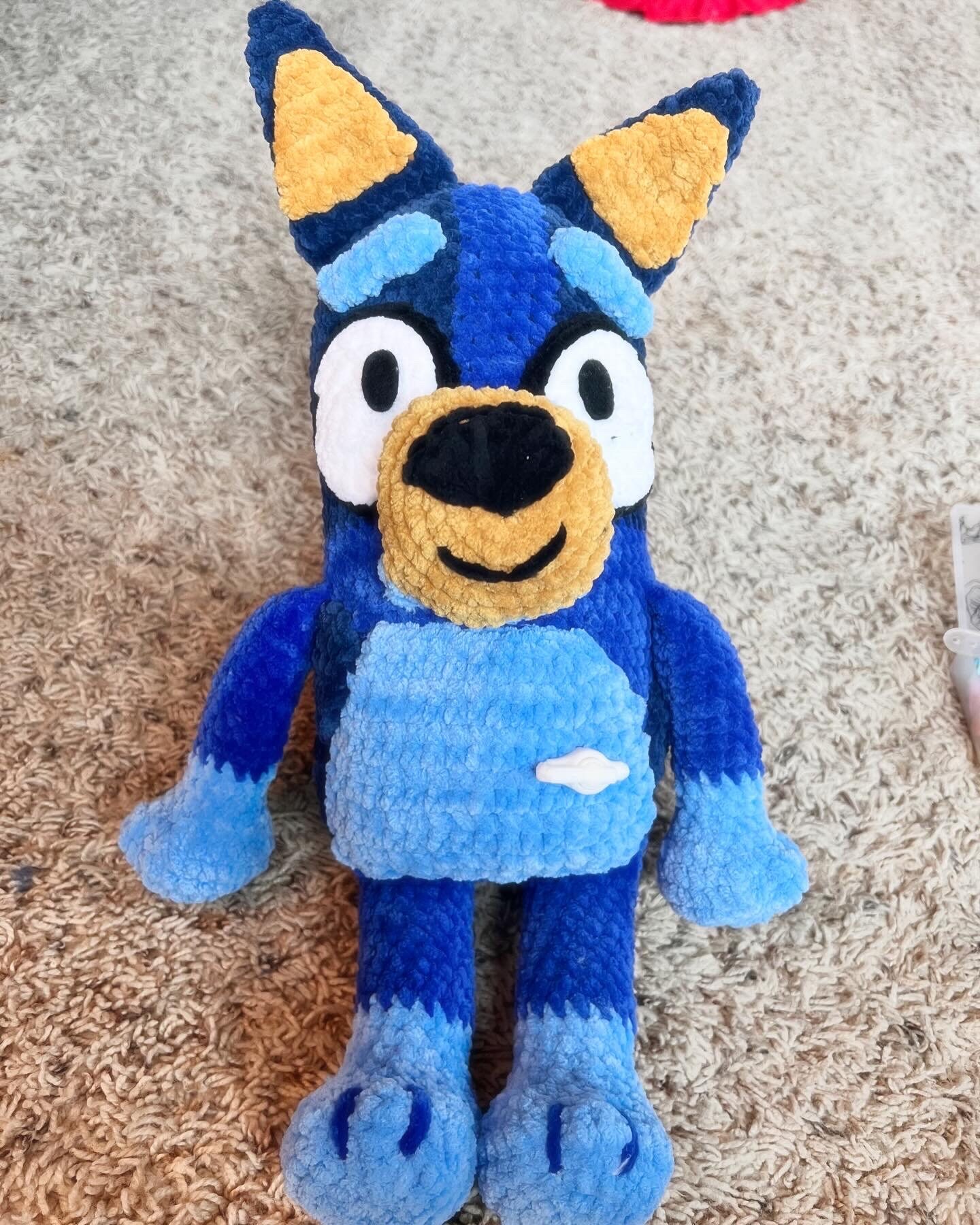Blue Dog Plush With G-tube and Bag, Brown Dog Plush, Stuffy, Stuffed ...