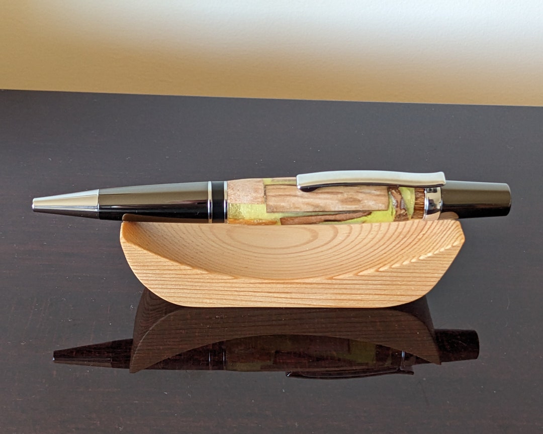 Recycled Scrap Wood Ballpoint Pen Gun Metal and Chrome - Etsy
