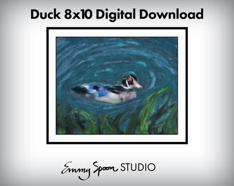 Duck Watercolor Digital Animal Prints | Instant Download Printable Art ...