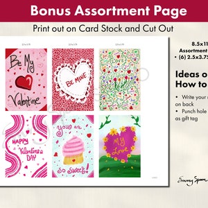 Printable Valentine Card Variety Pack, Digital Download - Etsy