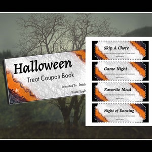 Halloween Editable Coupons, Personalized Coupons, Digital Download, PDF ...