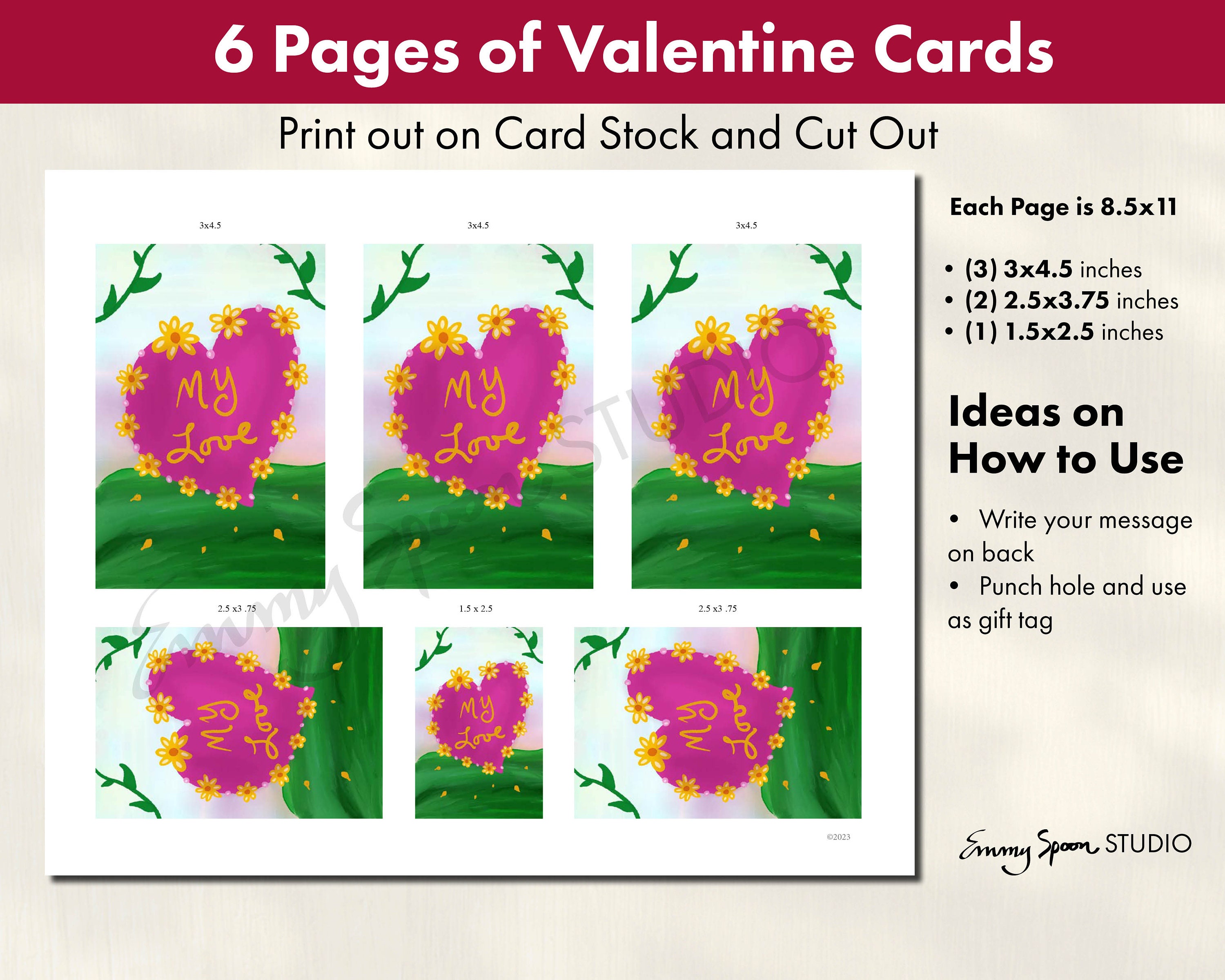Printable Valentine's Card Variety Pack - Digital Download - Etsy