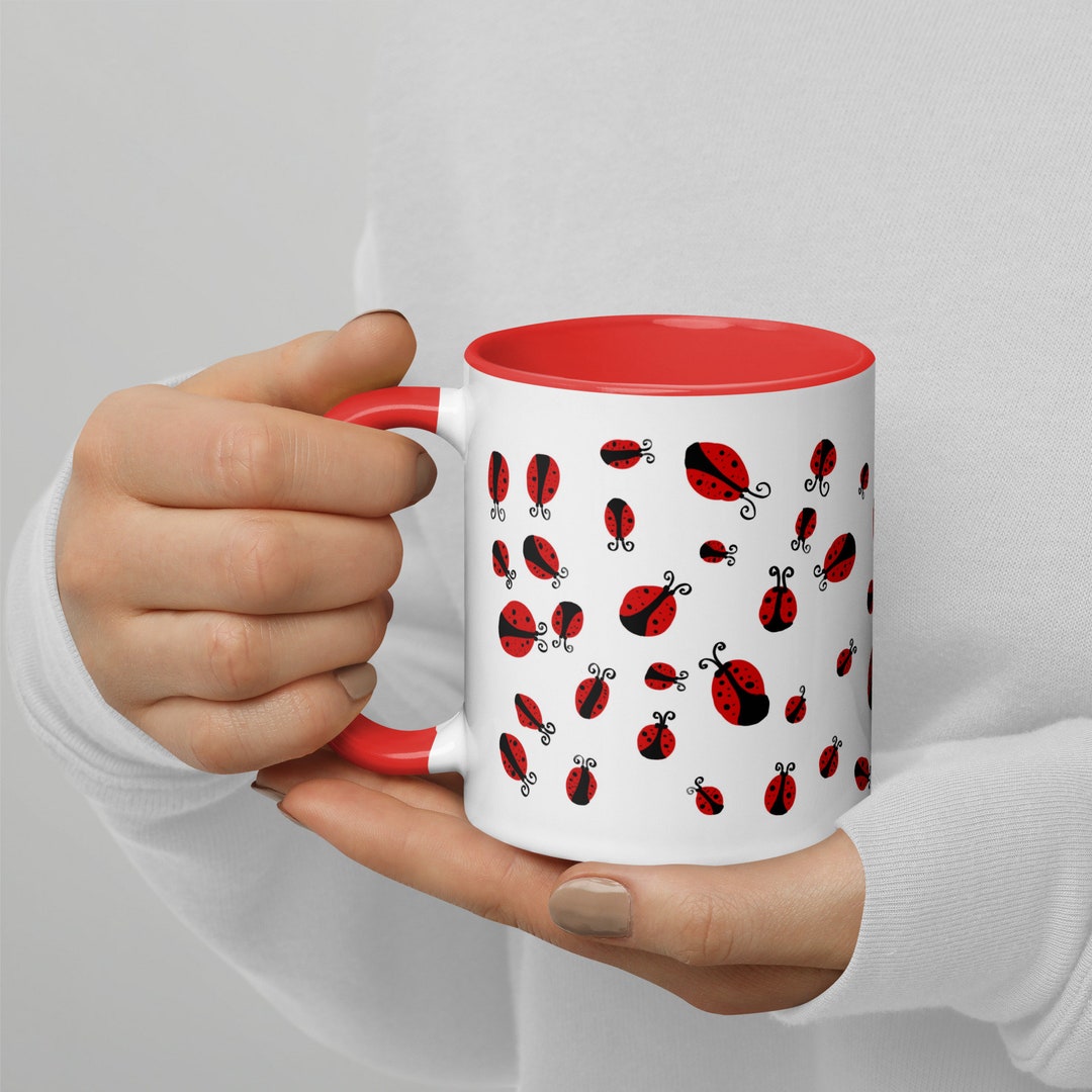 Ladybug Ceramic Mug – Add a Pop of Color to Your Coffee or Tea - Etsy