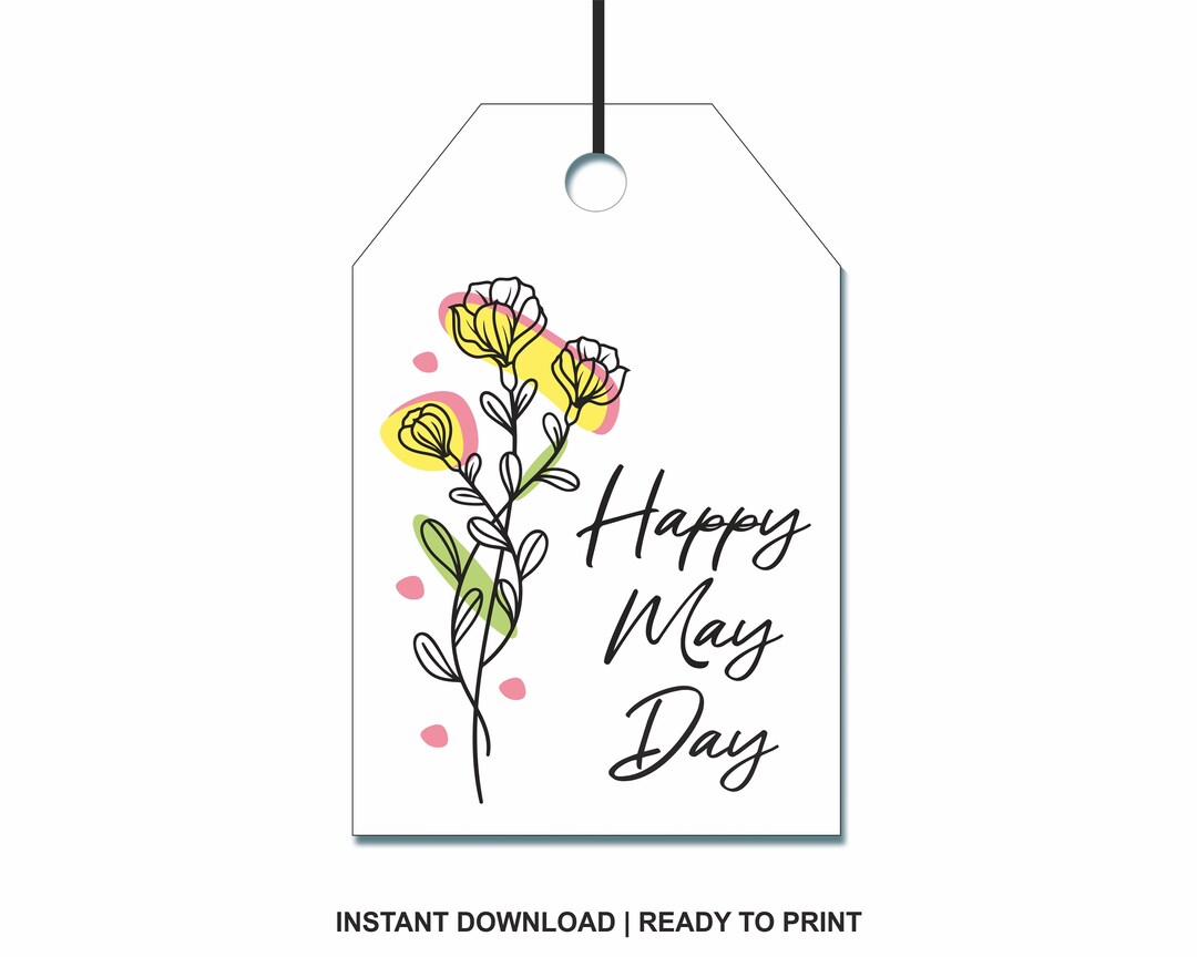 May Day Tags, May Day Gift Tag, Happy May Day Tag, May Day Tags ...
