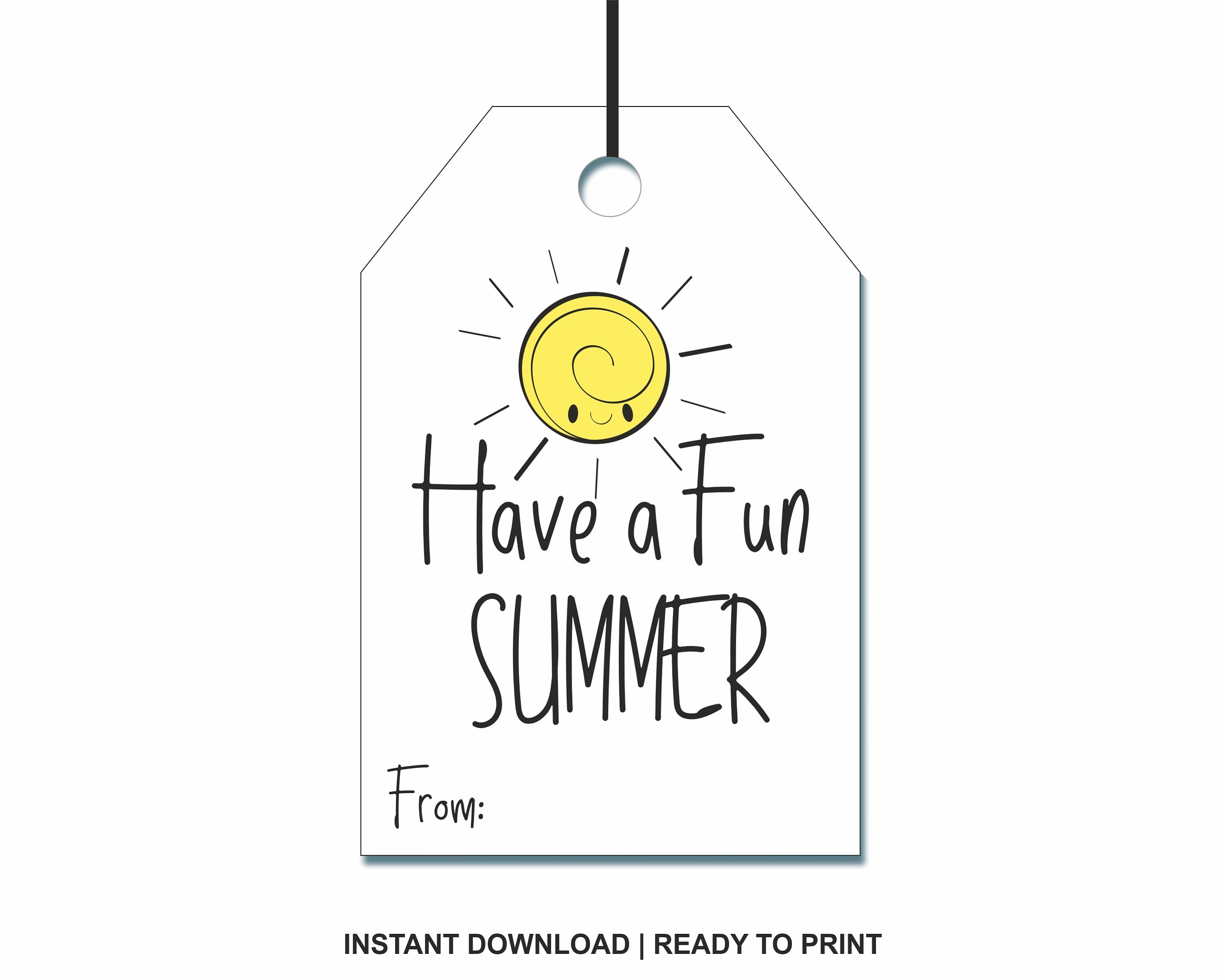 Summer Tags Summer Gift Tags Printable Gift Tag School Gift - Etsy