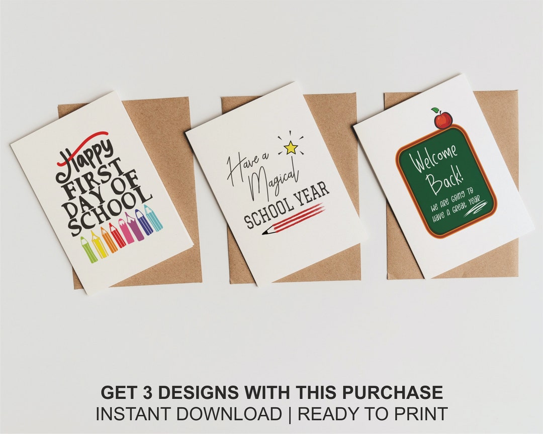 Digital Back to School Card Printable Back to School Card - Etsy