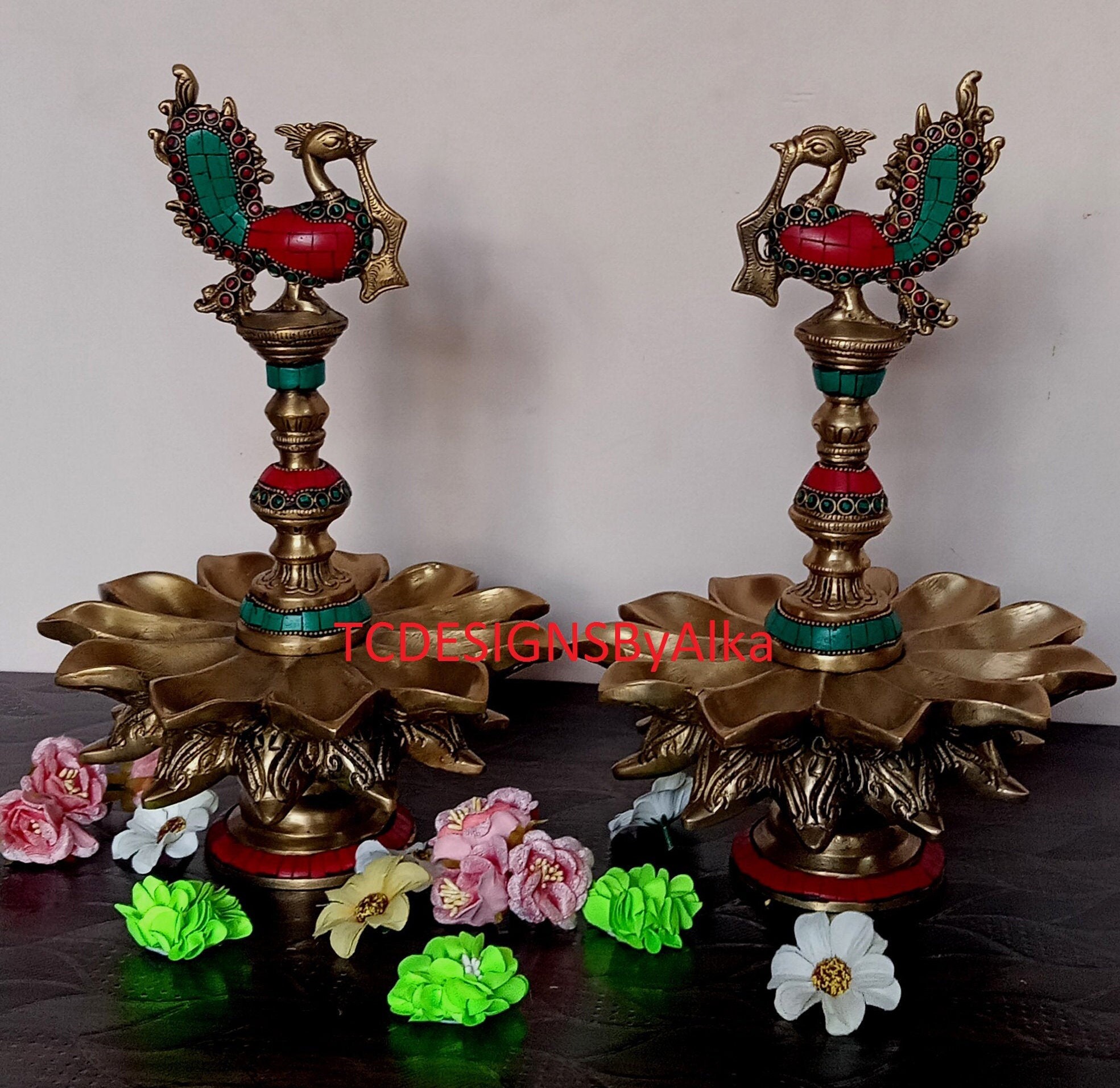 12 Inches Brass Diya Stand With 11 Diyas Annapakshi Etsy 12 Inches Brass Diya Stand With 11 Diyas Annapakshi Etsy