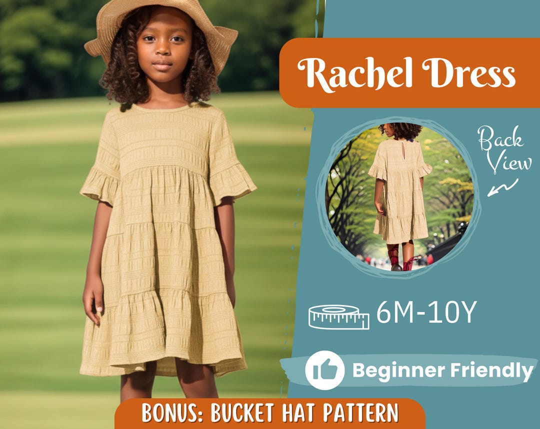 Dress Sewing Pattern for Kids, Dress Pattern, Kids Pattern, Summer ...