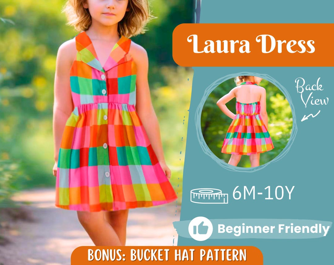 Dress Sewing Pattern for Kids, Dress Pattern, Kids Pattern, Summer ...