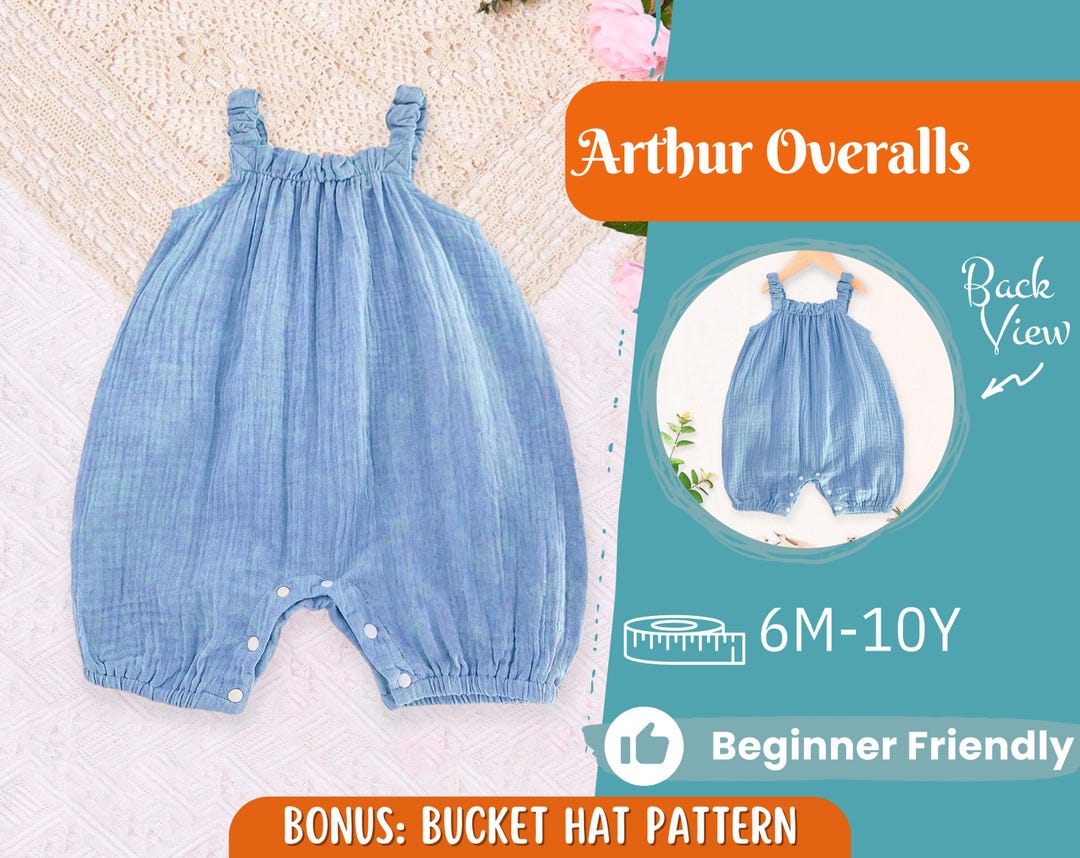 Overalls Sewing Pattern for Kids, Overalls Pattern, Kids Pattern ...