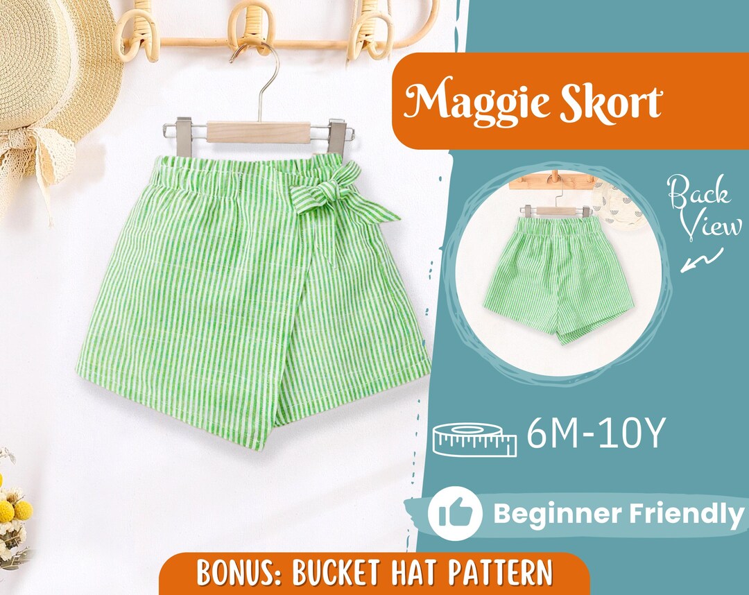 Skort Sewing Pattern for Kids, Skort Pattern, Kids Pattern, PDF Pattern ...