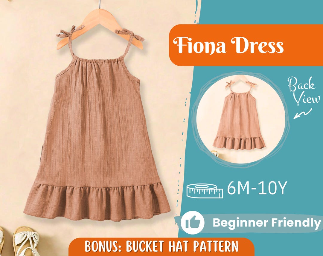 Dress Sewing Pattern for Kids, Dress Pattern, Kids Pattern, Summer ...