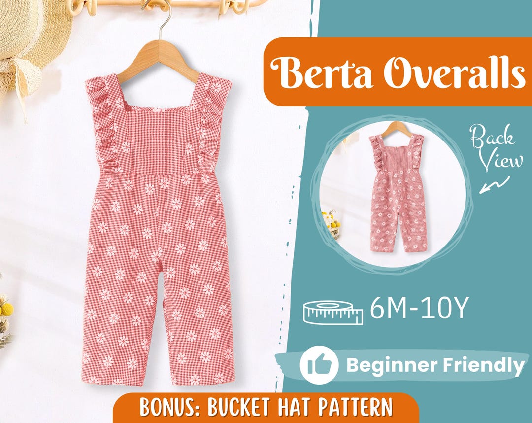Overalls Sewing Pattern for Kids, Overalls Pattern, Kids Pattern ...