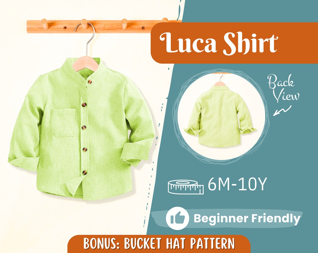 Shirt Sewing Pattern for Kids, Boy's Shirt Pattern, Kids Pattern, PDF ...