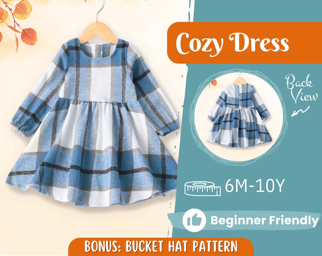 Dress Sewing Pattern for Kids, Dress Pattern, Kids Pattern, Easy PDF ...