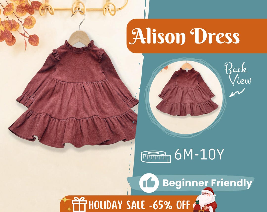 Dress Sewing Pattern for Kids, Dress Pattern, Kids Pattern, Easy PDF ...