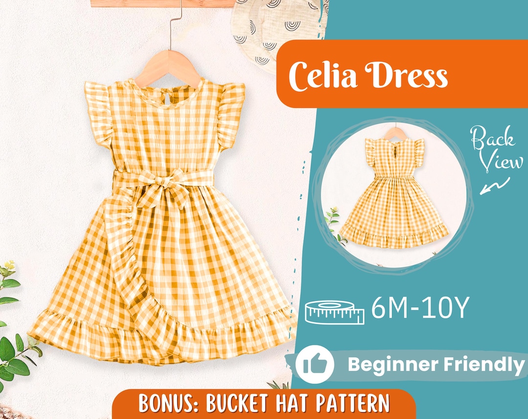 Dress Sewing Pattern for Kids, Dress Pattern, Kids Pattern, Girl Dress ...