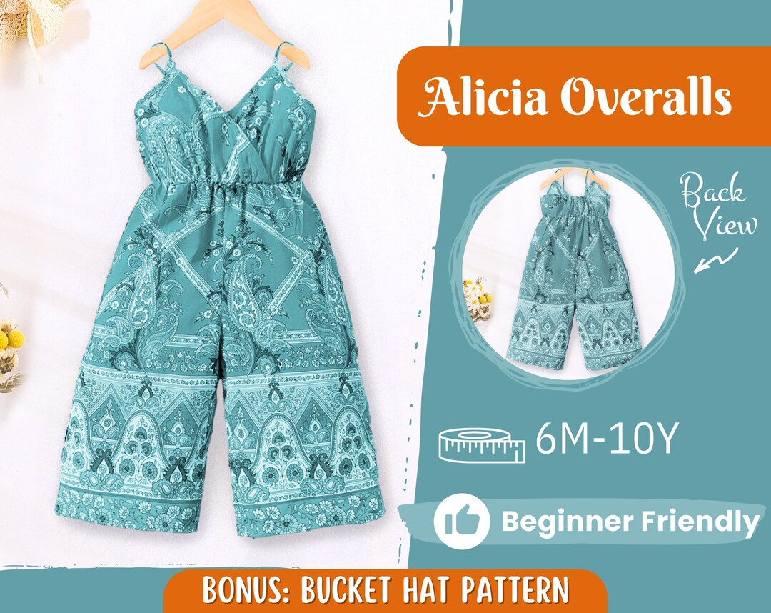 Overalls Sewing Pattern for Kids, Overalls Pattern, Kids Pattern ...