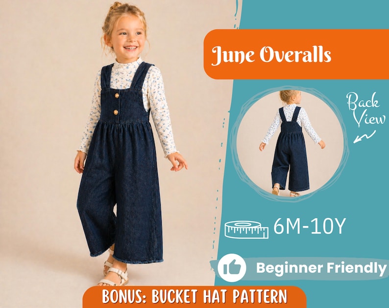 Overalls Sewing Pattern for Kids, Overalls Pattern, Kids Pattern ...