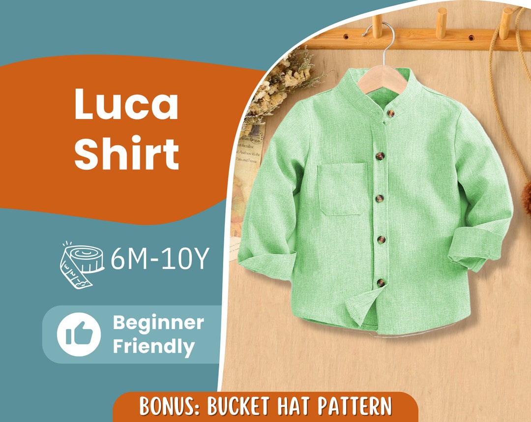 Shirt Sewing Pattern for Kids, Boy's Shirt Pattern, Kids Pattern, PDF ...