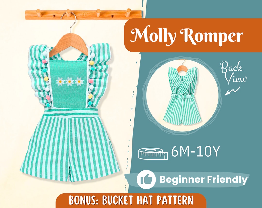 Romper Sewing Pattern for Kids, Romper Pattern, Kids Pattern, Overall ...