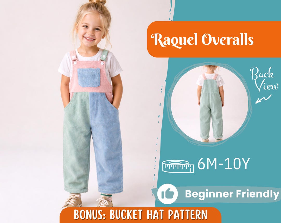Overalls Sewing Pattern for Kids, Overalls Pattern, Kids Pattern ...