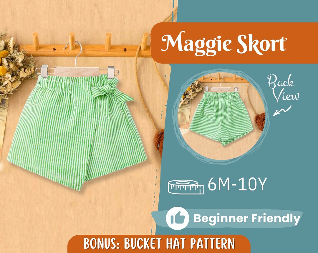 Skort Sewing Pattern for Kids, Skort Pattern, Kids Pattern, PDF Pattern ...