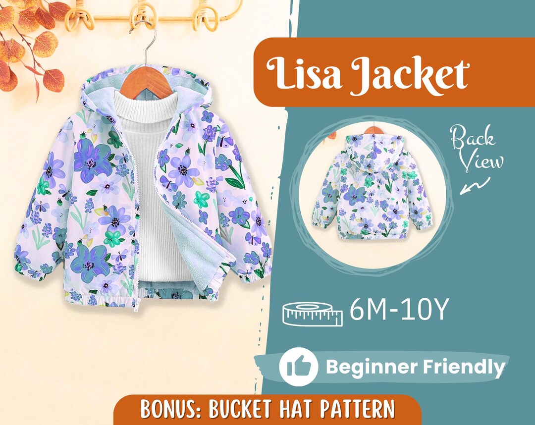Jacket Sewing Pattern for Kids, Jacket Pattern, Kids Sewing Pattern ...