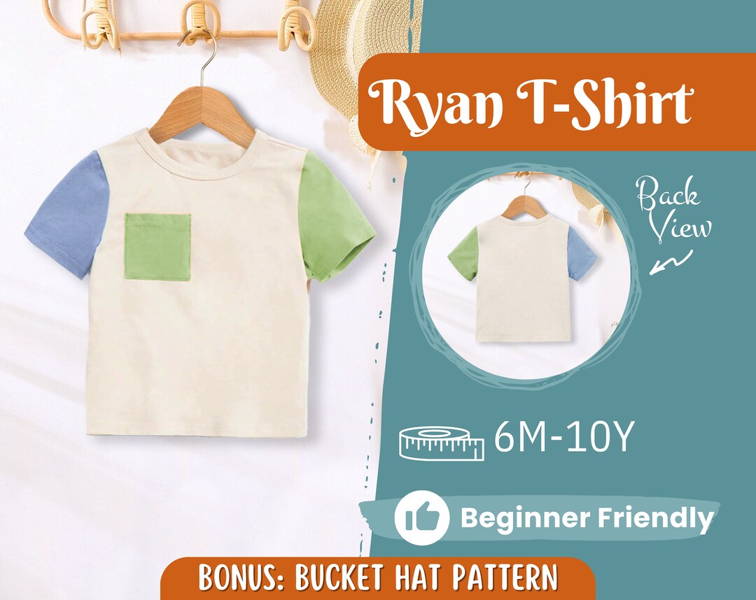 T-shirt Sewing Pattern for Kids, Boy's T-shirt Pattern, Kids Pattern ...
