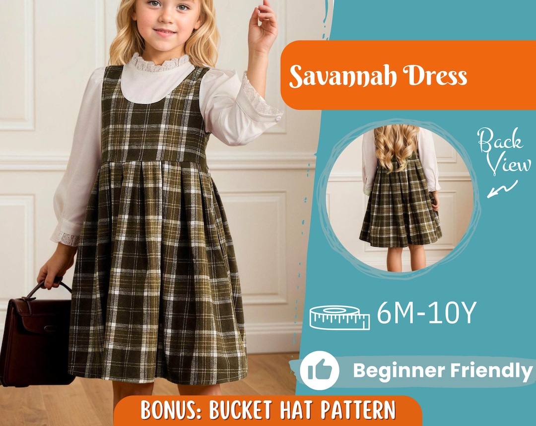 Dress Sewing Pattern for Kids, Dress Pattern, Kids Pattern, Dress for ...