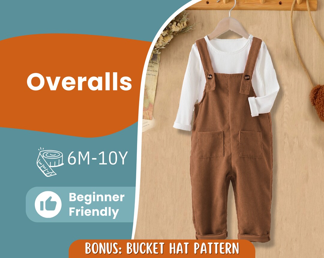 Overalls Sewing Pattern for Kids, Overalls Pattern, Kids Pattern ...