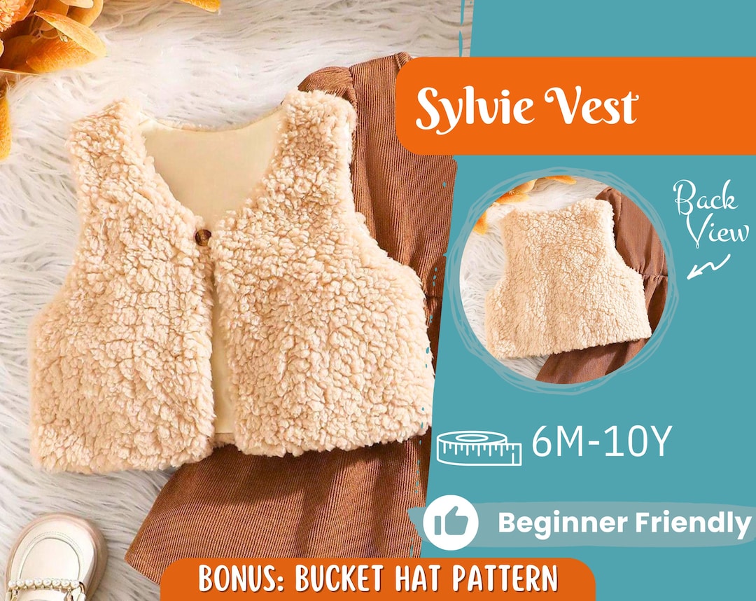 Vest Sewing Pattern for Kids, Teddy Vest Pattern, Kids Pattern, PDF ...