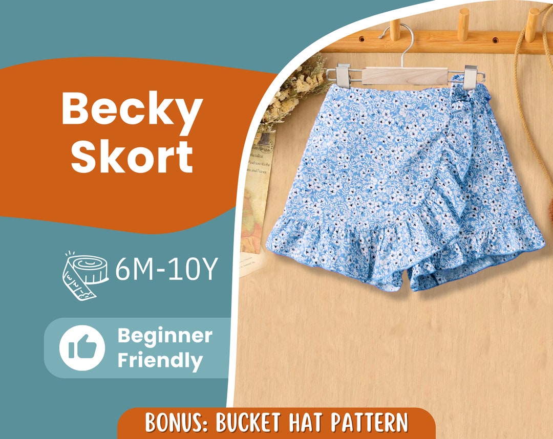 Skort Sewing Pattern for Kids, Skort Pattern, Kids Pattern, PDF Pattern ...