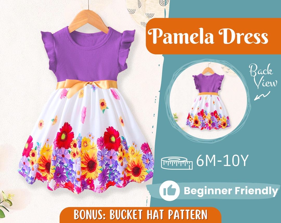 Dress Sewing Pattern for Kids, Dress Pattern, Kids Pattern, Summer ...