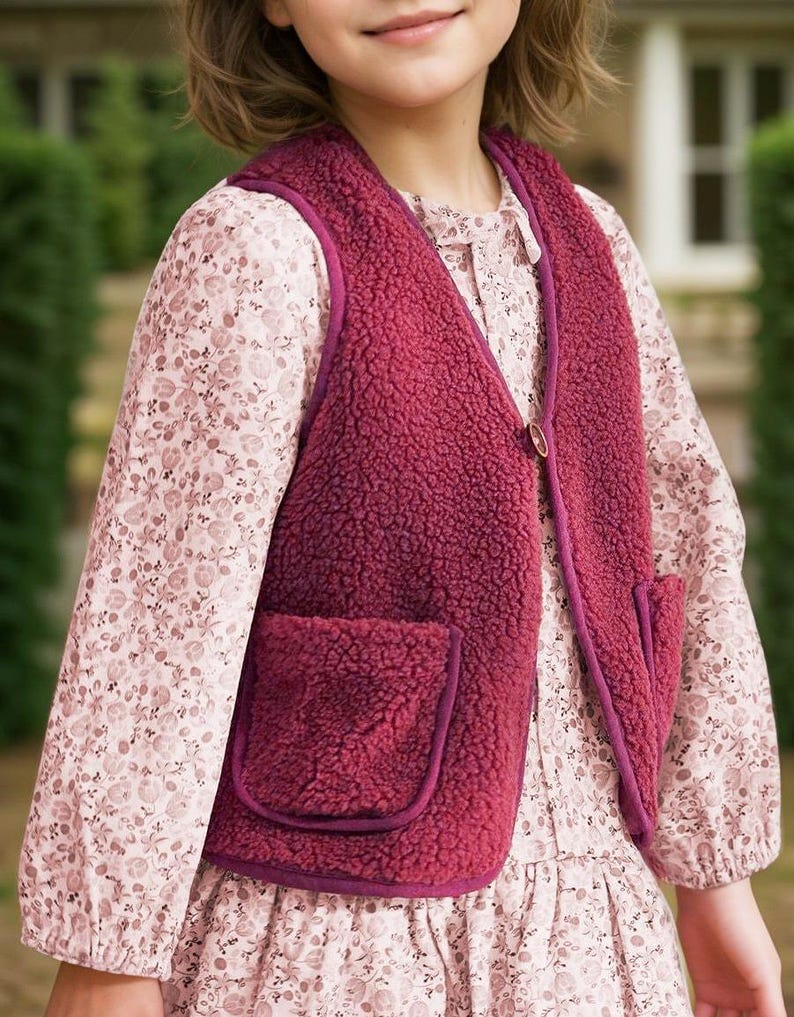 Vest Sewing Pattern for Kids, Teddy Vest Pattern, Kids Pattern, PDF ...