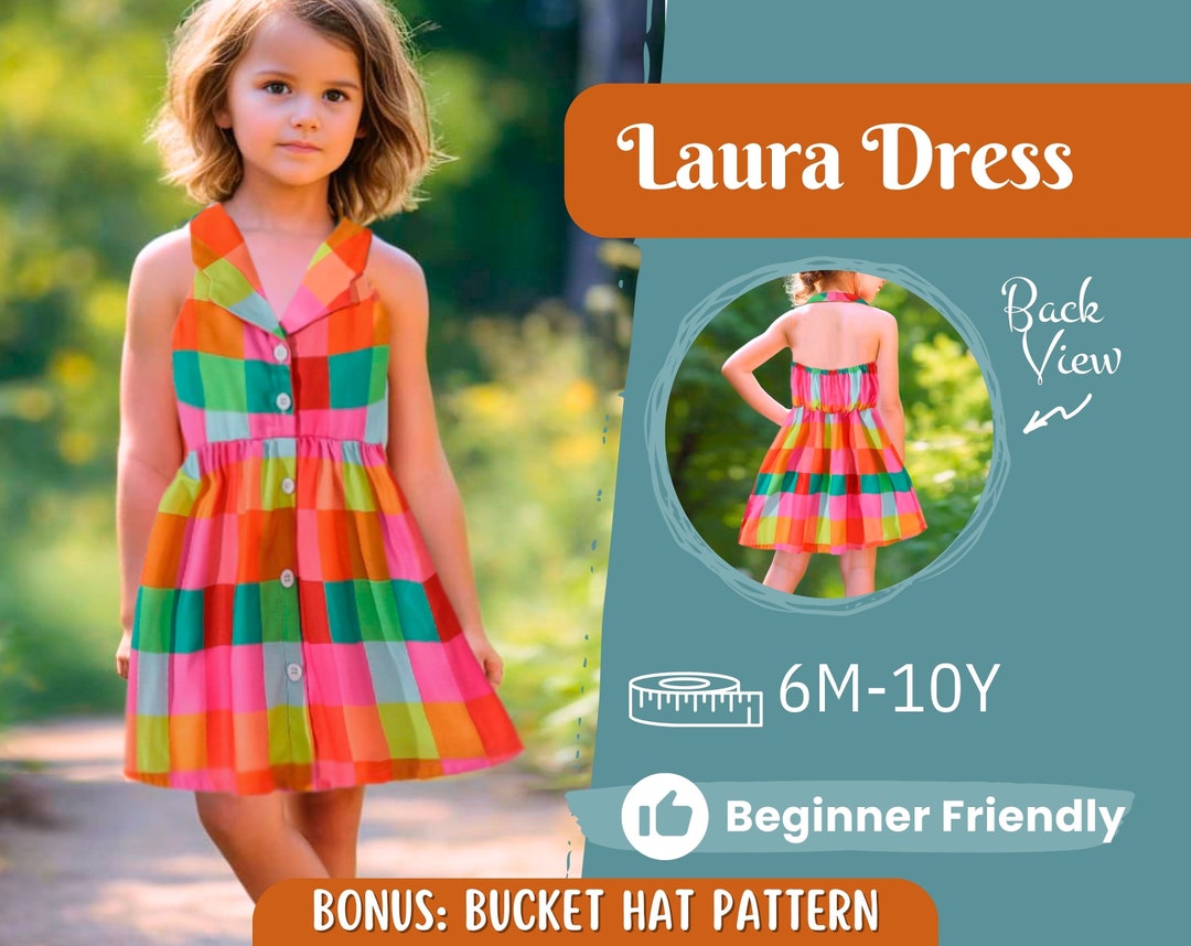 Dress Sewing Pattern for Kids, Dress Pattern, Kids Pattern, Summer ...