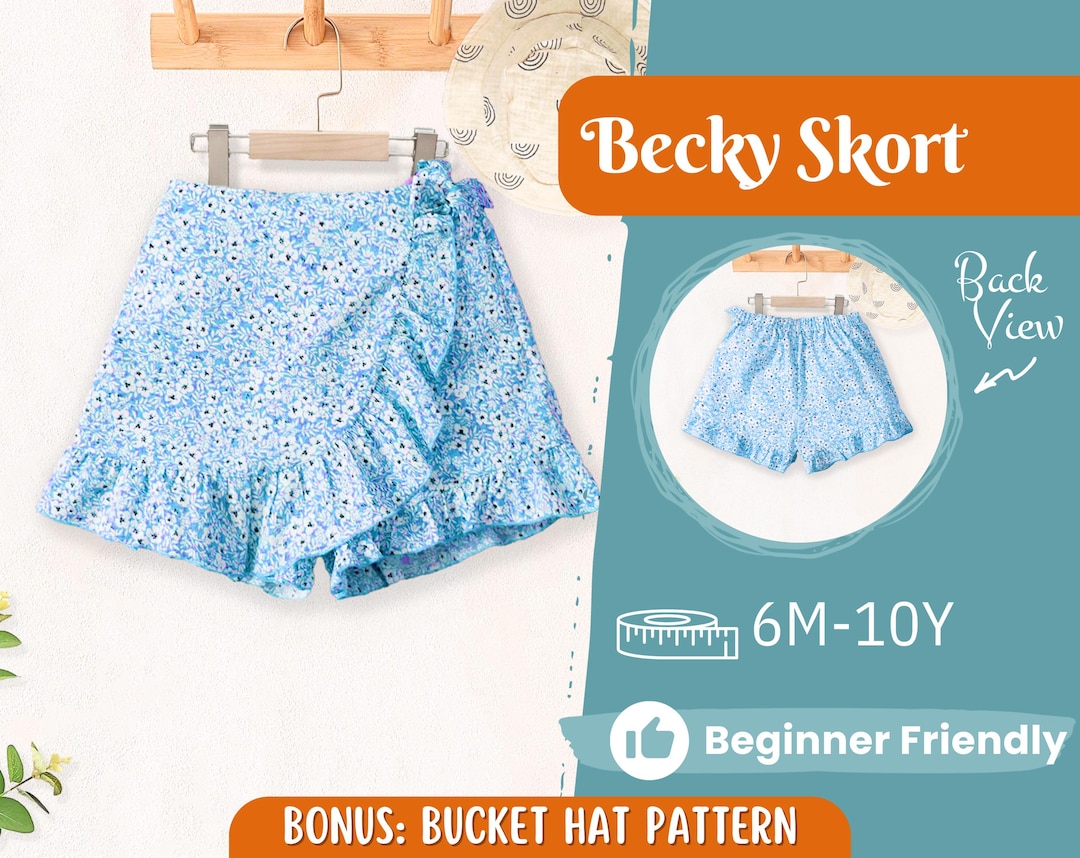 Skort Sewing Pattern for Kids, Skort Pattern, Kids Pattern, PDF Pattern ...