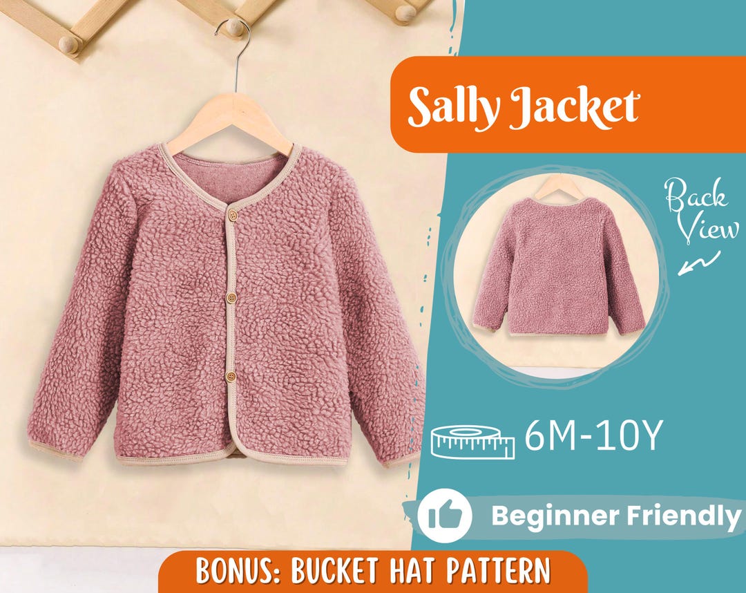 Jacket Sewing Pattern for Kids, Jacket Pattern, Kids Pattern, PDF ...