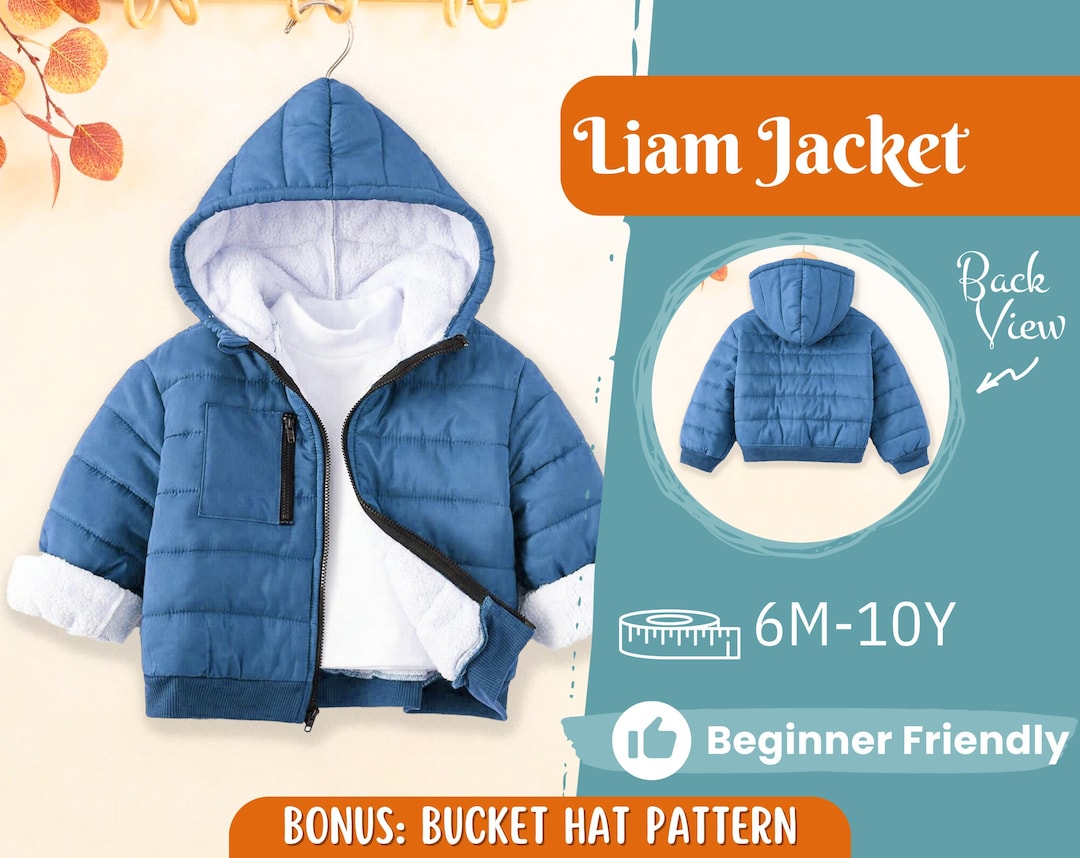 Jacket Sewing Pattern for Kids, Jacket Pattern, Kids Pattern, PDF ...